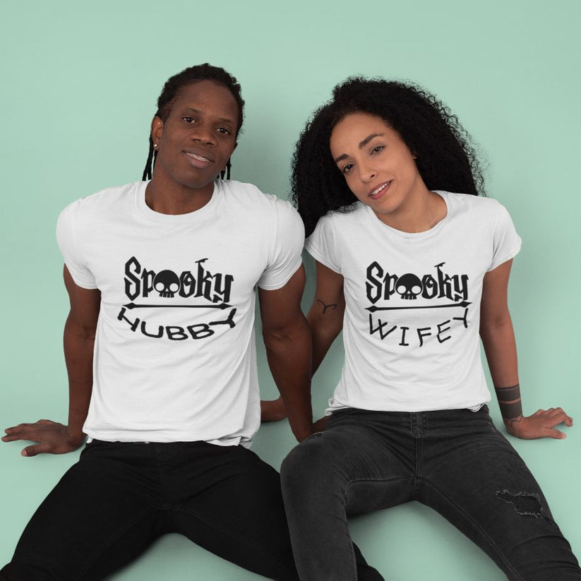 Spooky Hubby & Wifey Halloween Matching Outfits Set, Family Celebrator ...