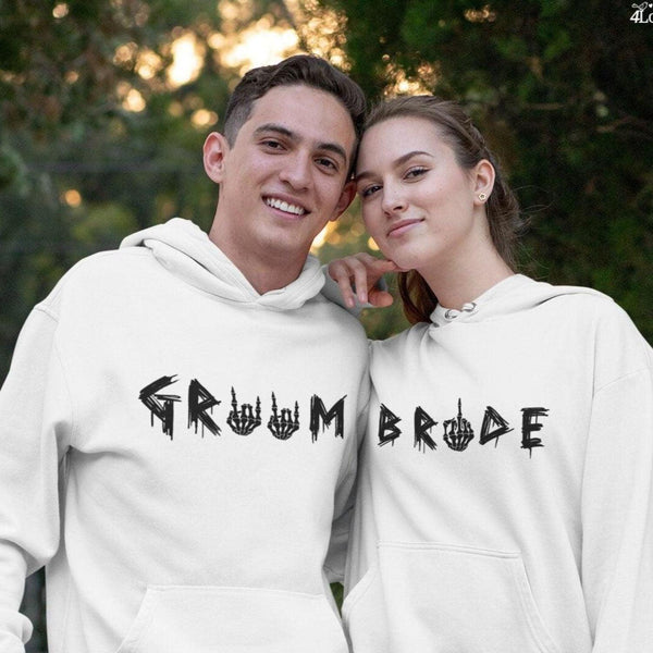Bride & Groom Matching Halloween Outfit: Funny Wedding, Honeymoon Gift ...