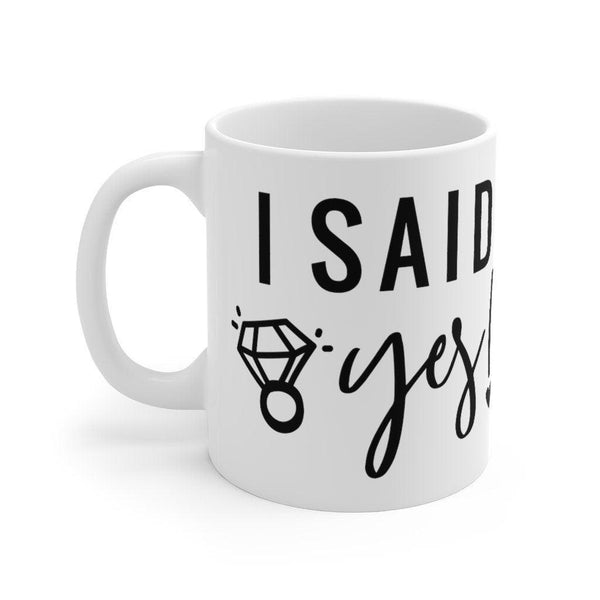 I said yes! Mug, Marriage Mug, Honeymoon Mug, Gift for Couple, Cute Ma ...